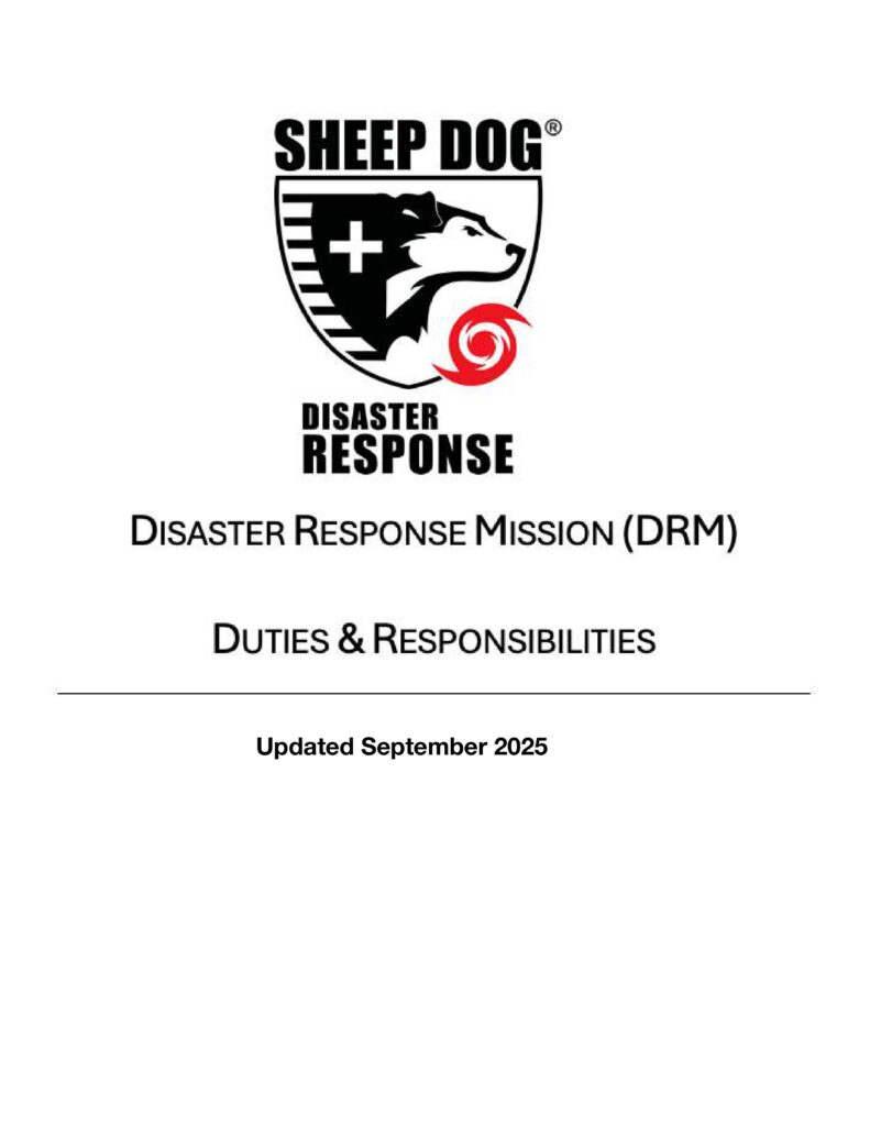 Disaster Response Mission SOP - Sheep Dog Impact Assistance